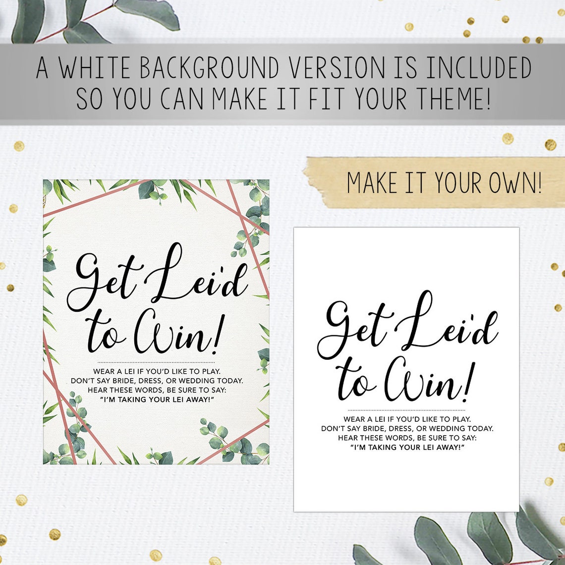 Get Lei'd to Win Game the Lei Game Bridal Shower Decor - Etsy
