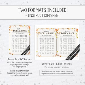 Autumn Roll & Race Game Fall Dice Game Fall A-Z Game Printable Fall ...