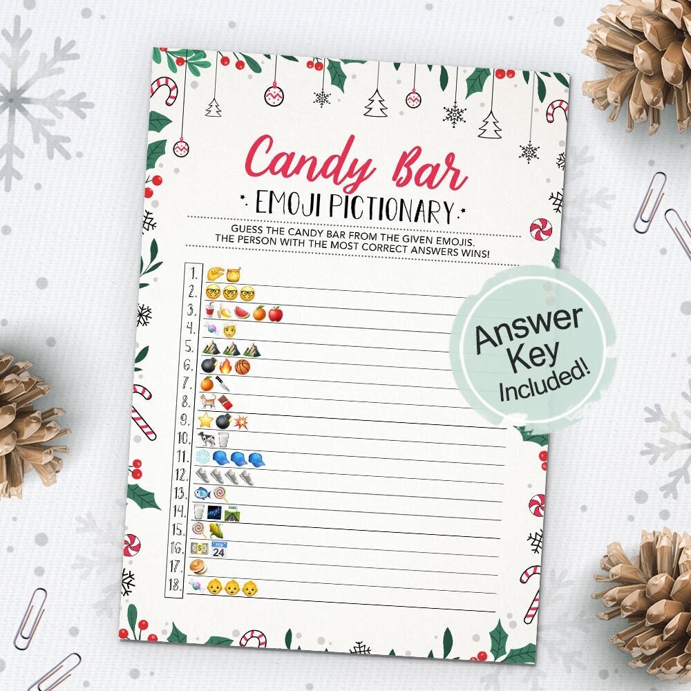 Free Printable Candy Bar Emoji Quiz, 59% OFF
