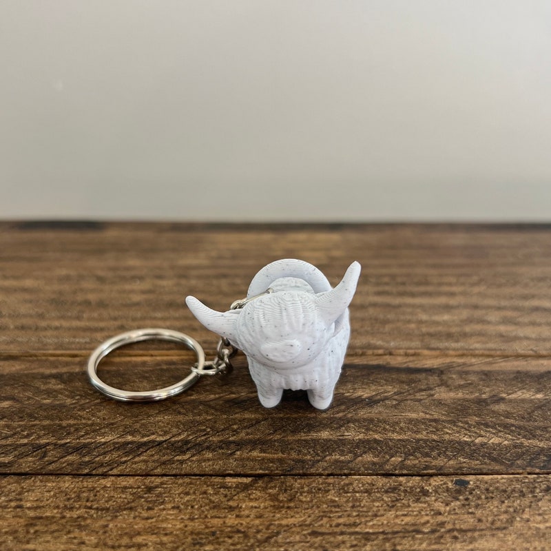 Mini Highland Cow Keyring - Etsy
