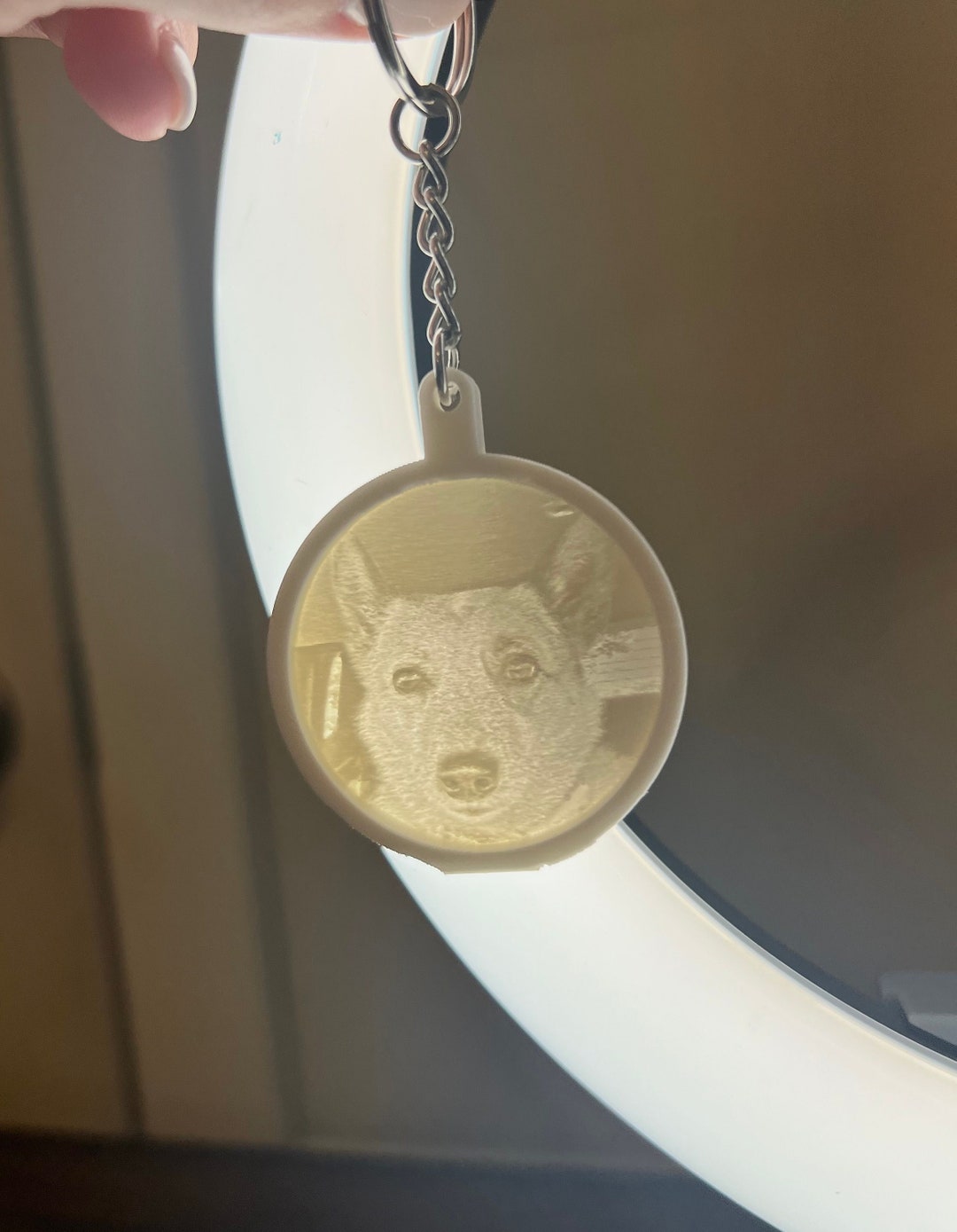 Custom Photo Keychain Pendant Cherished Keepsake and Accessory Picture ...