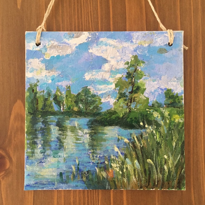 Small Landscape Acrylic Painting on Canvas Board - Etsy