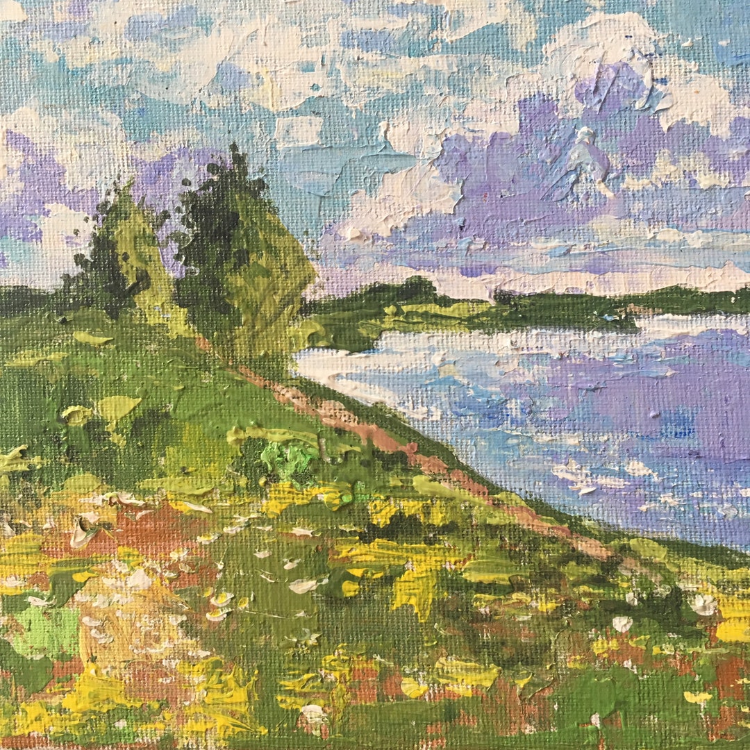 Small Landscape Acrylic Painting on Canvas Board - Etsy