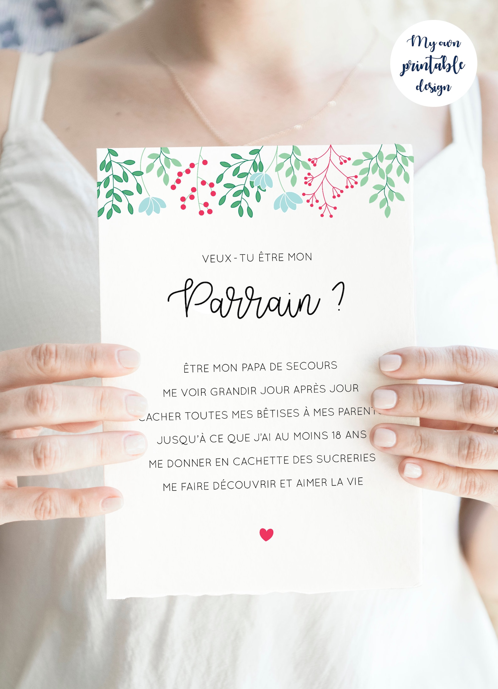 Cartes Demande Parrain Marraine à Imprimer - Etsy Canada