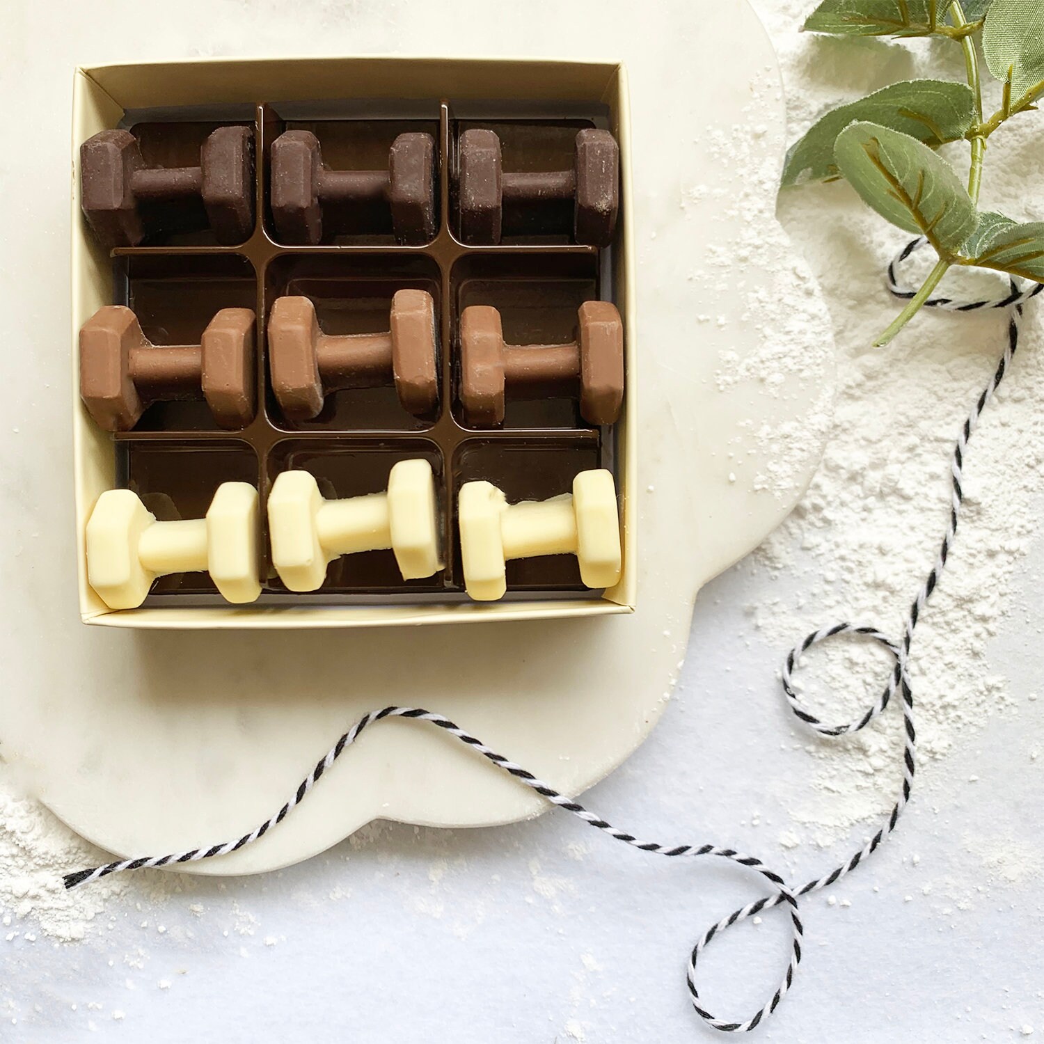 Chocolate Dumbbells: Belgian Chocolate Fitness Gift - Etsy
