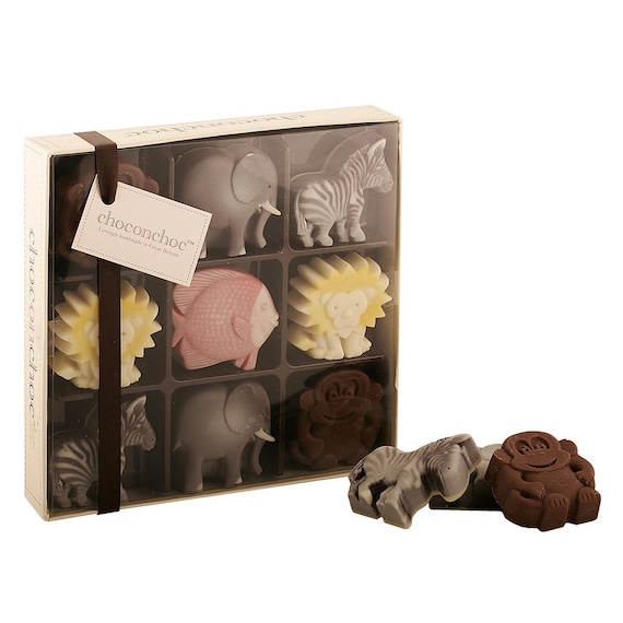 Chocolate Zoo Animals Selection Box Chocolate Animals | Etsy