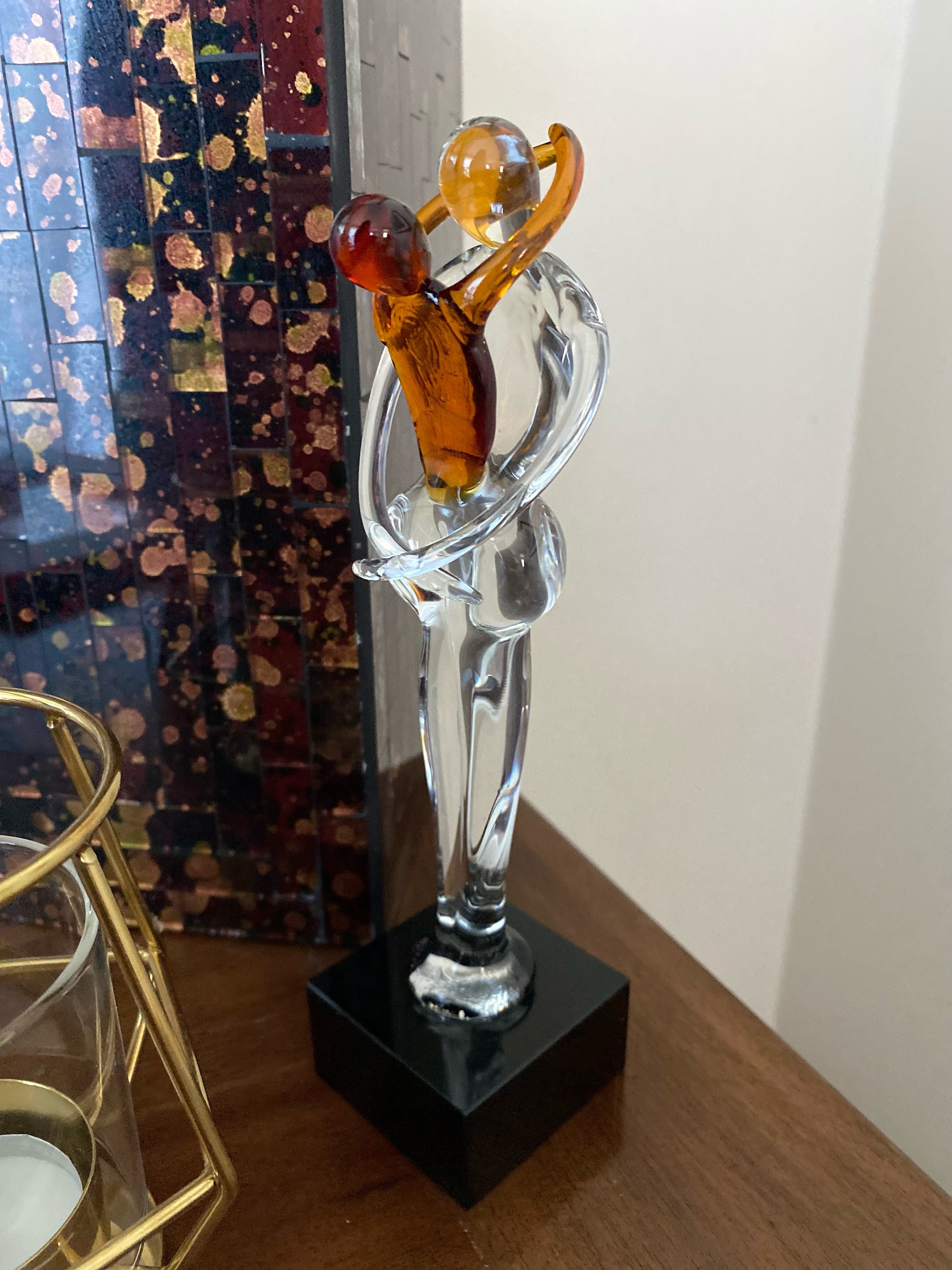 Hand Blown Glass Dancing Body Statue, Crystal Sculpture Ornaments, Art ...