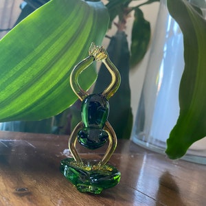Hand Blown Glass Frog Sculpture, Art Figurine, Home Office Tabletop ...