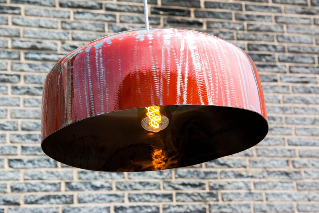Upcycled / Industrial Conservator Ceiling Lamp, High Gloss Finish - Etsy