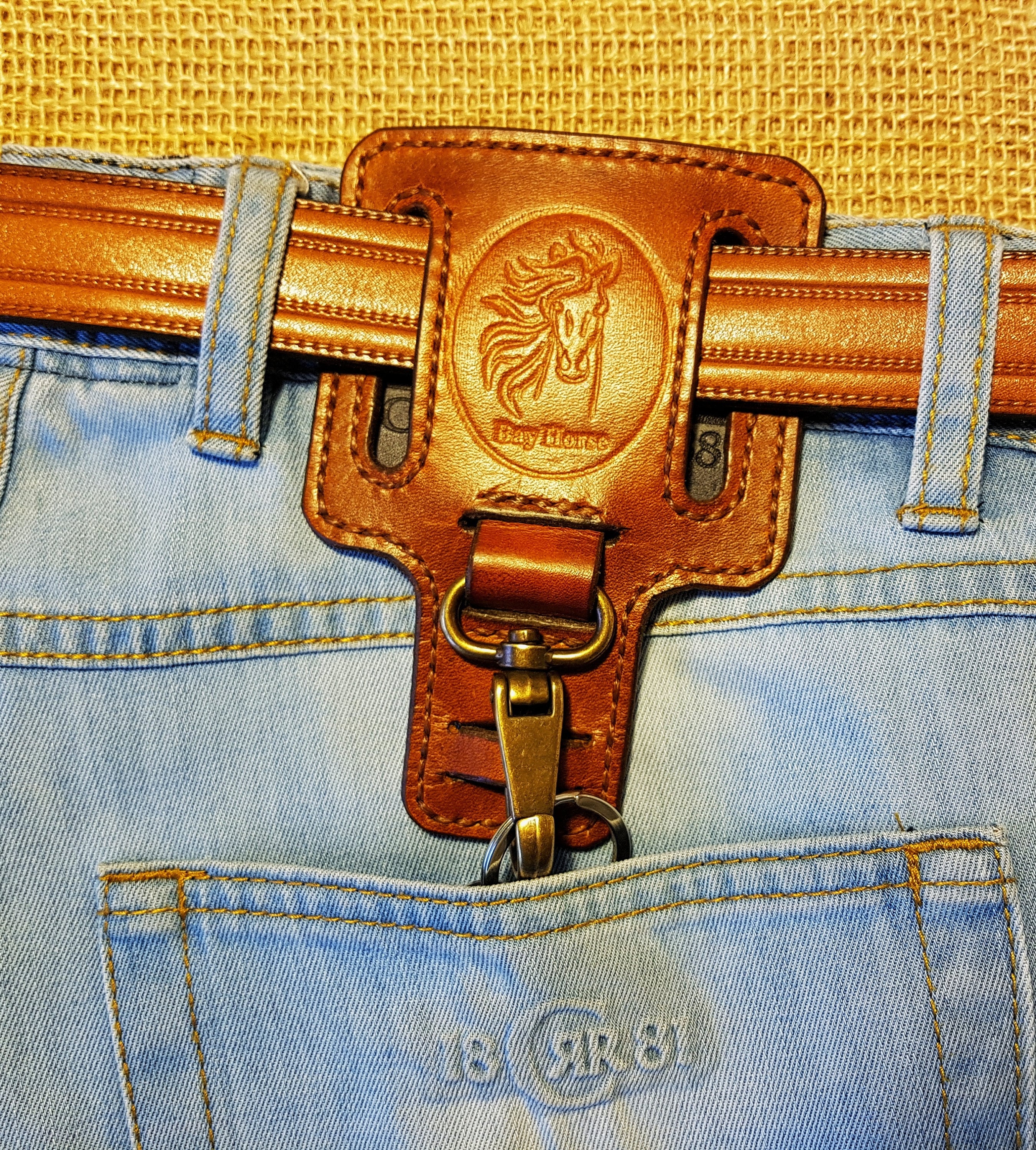 Leather Key Pouch For Belt | semashow.com