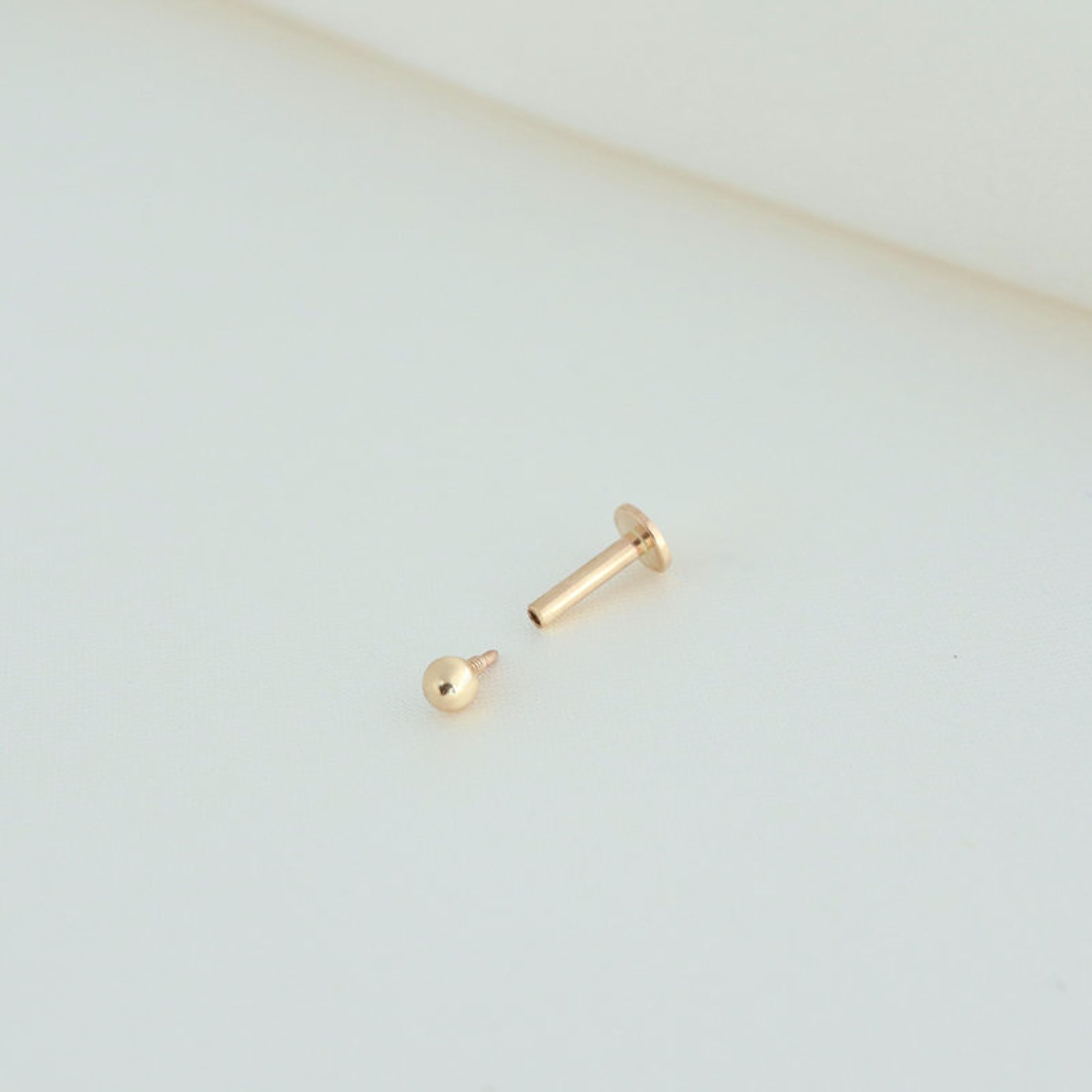 Ball Tragus Earring 14K Gold Tragus Piercing Cartilage - Etsy