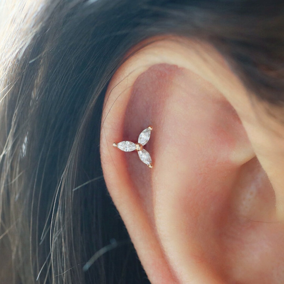Trio Cartilage Piercing Helix Piercing Cartilage Earring - Etsy