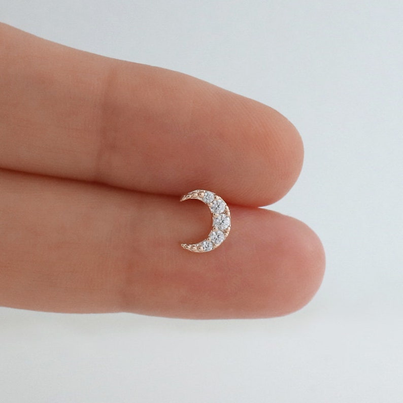 Helix Piercing Crescent Moon Cartilage Piercing Helix | Etsy