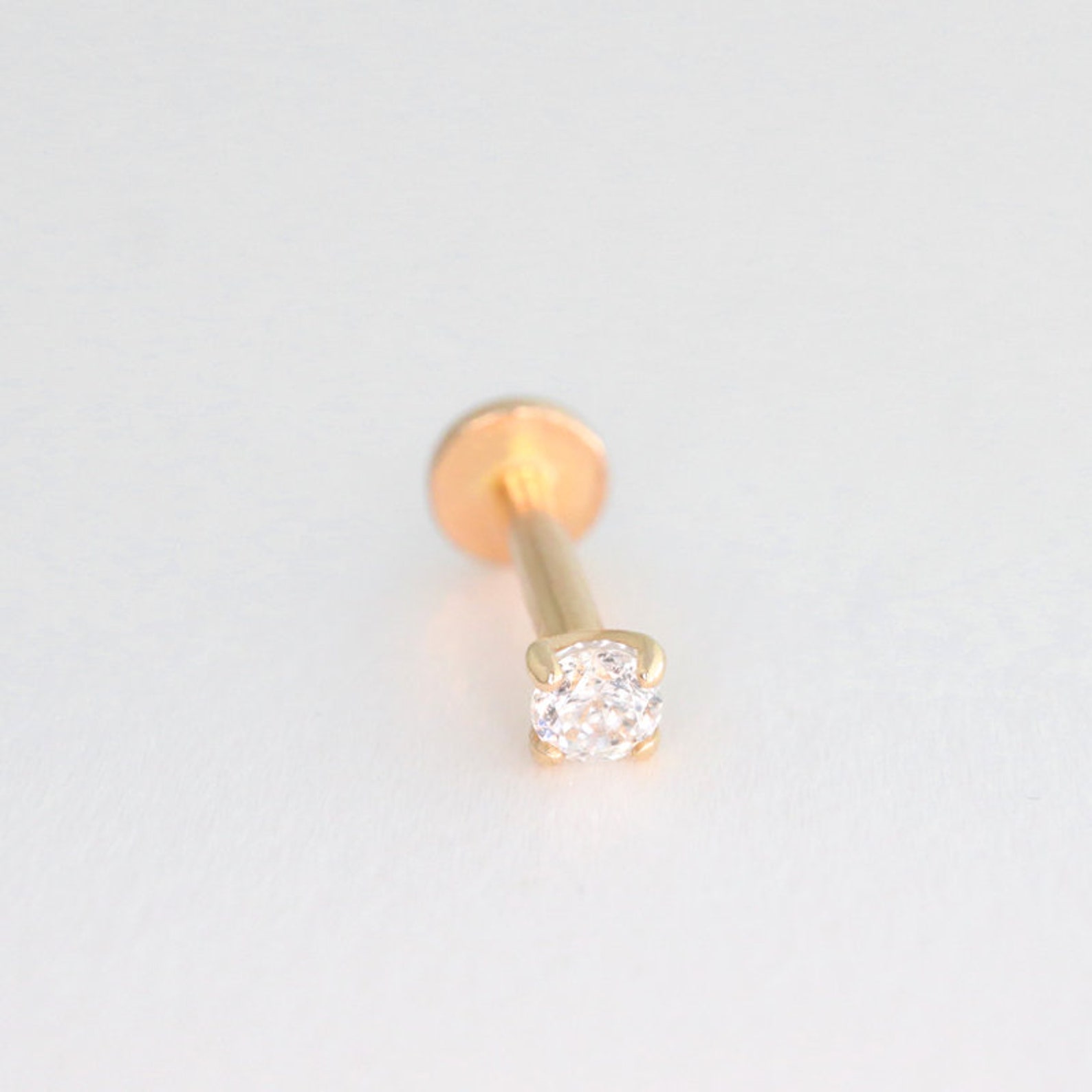 Tragus Earring 14K Gold Tragus Piercing Cartilage Earring | Etsy