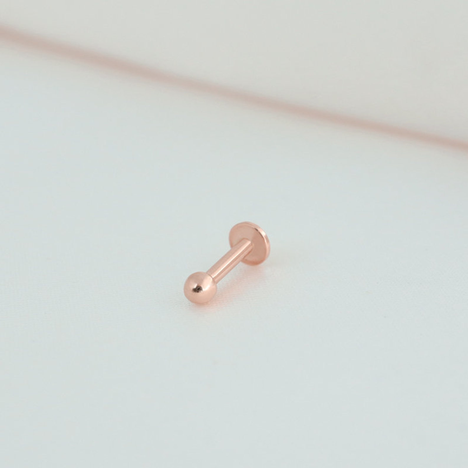 Ball Tragus Earring 14K Gold Tragus Piercing Cartilage - Etsy
