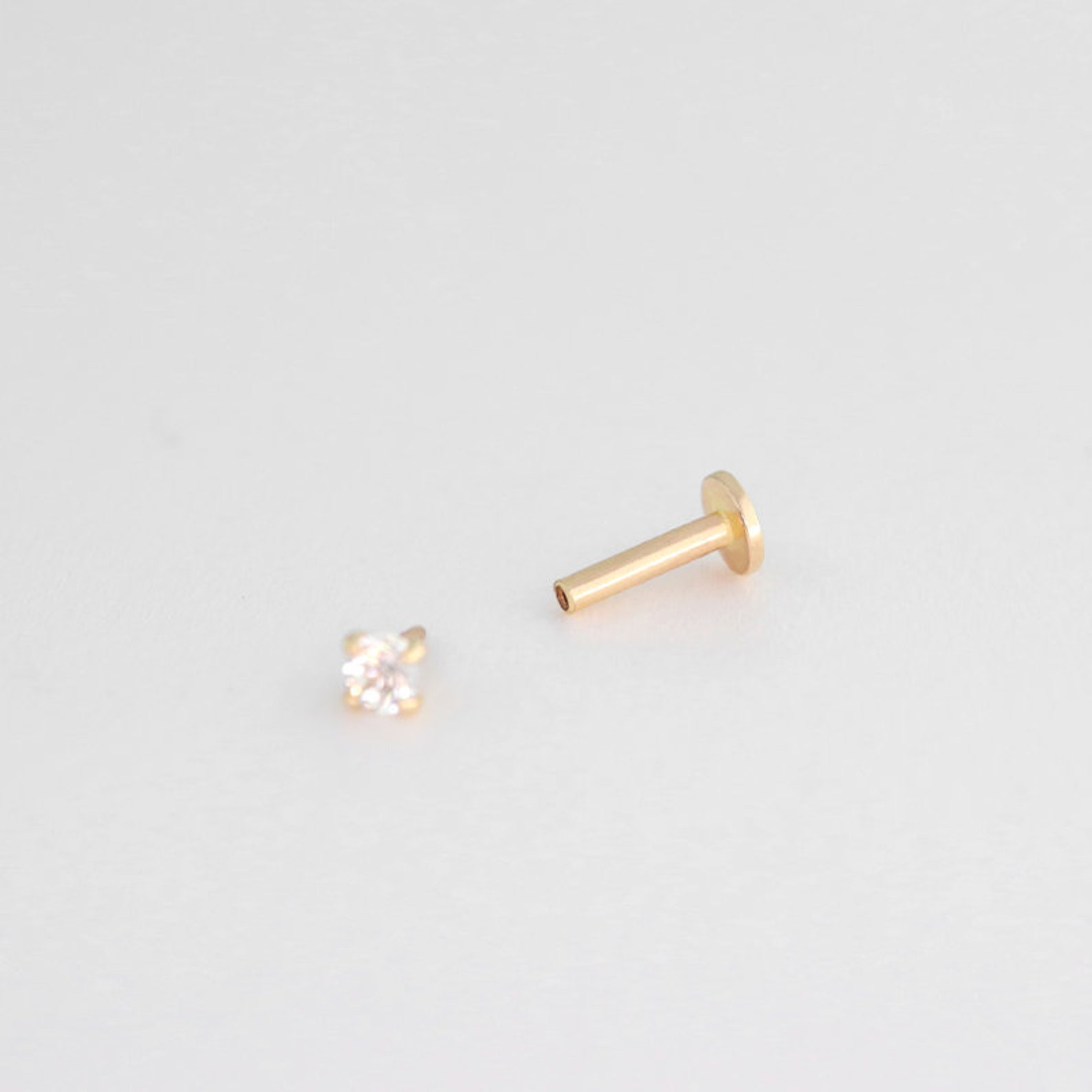 Tragus Earring 14K Gold Tragus Piercing Cartilage Earring | Etsy