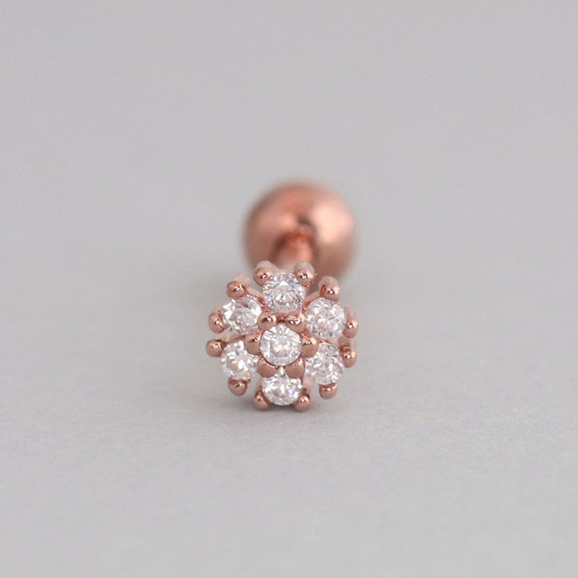 Flower Cartilage Piercing Helix Piercing 16g Cartilage - Etsy