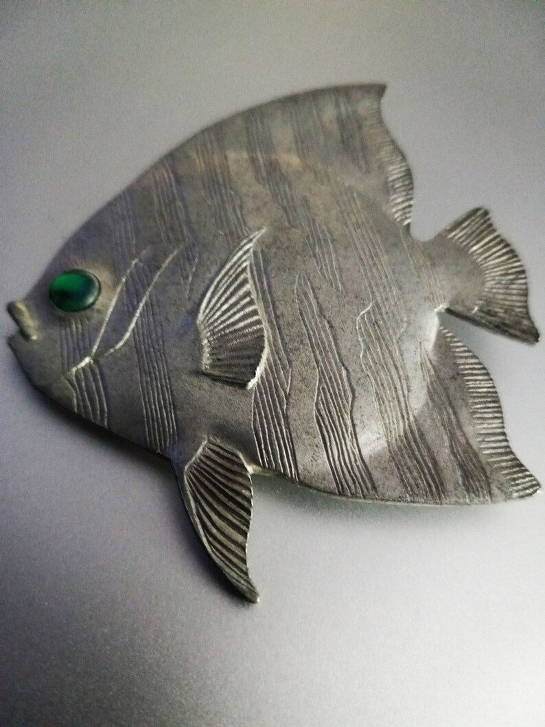 Angel Fish Brooch by Amos Pewter Canadian East Coast Pewter Artisans ...