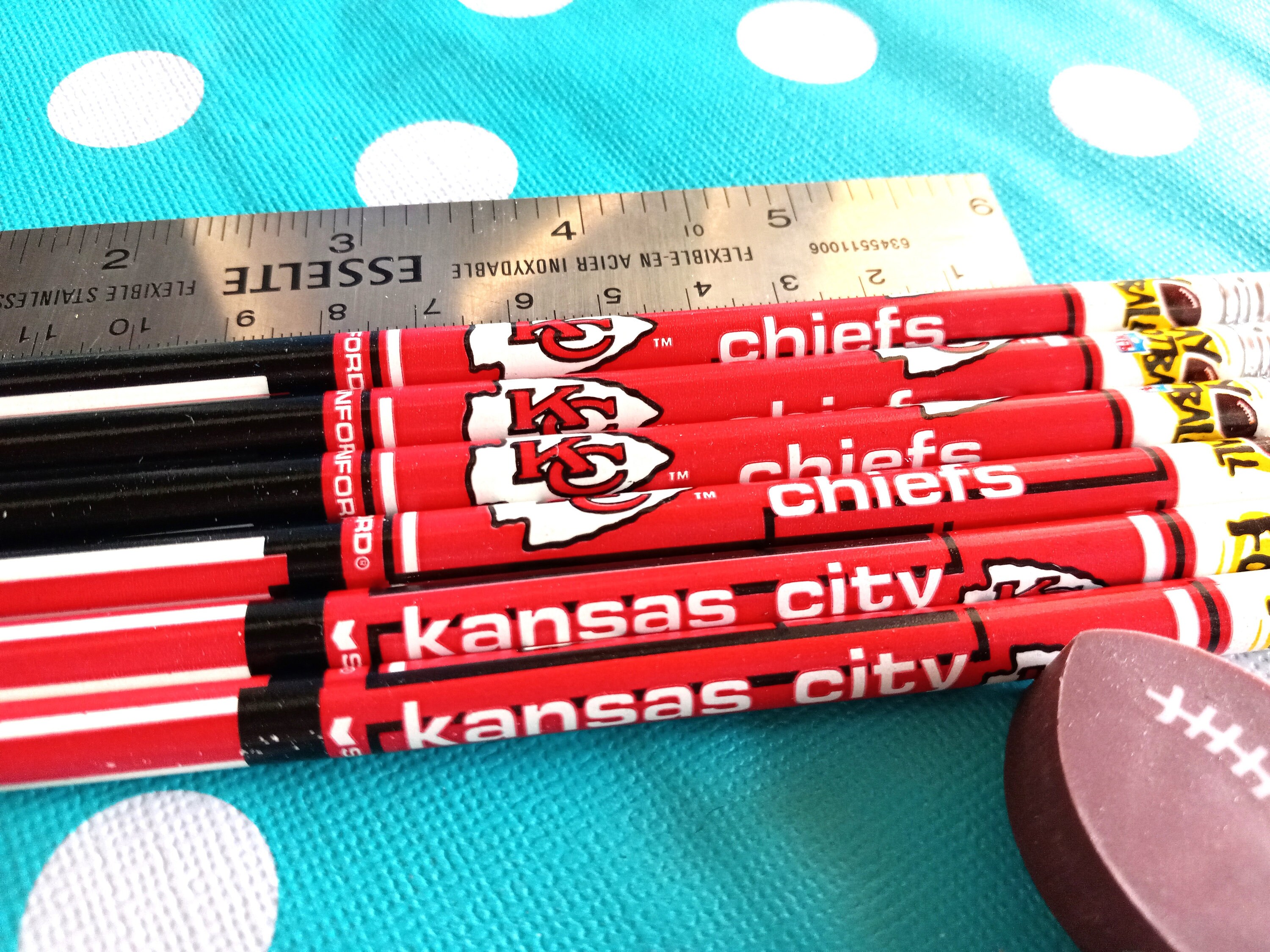 Football Kansas City Chiefs Pencils - Etsy Canada
