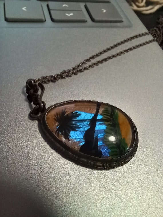 Thomas L Mott Morpho Butterfly Wing Enamel Sterling S… - Gem