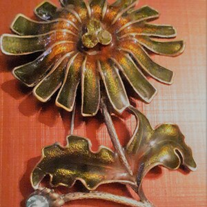 Brooch Enamel Flower - Etsy Canada