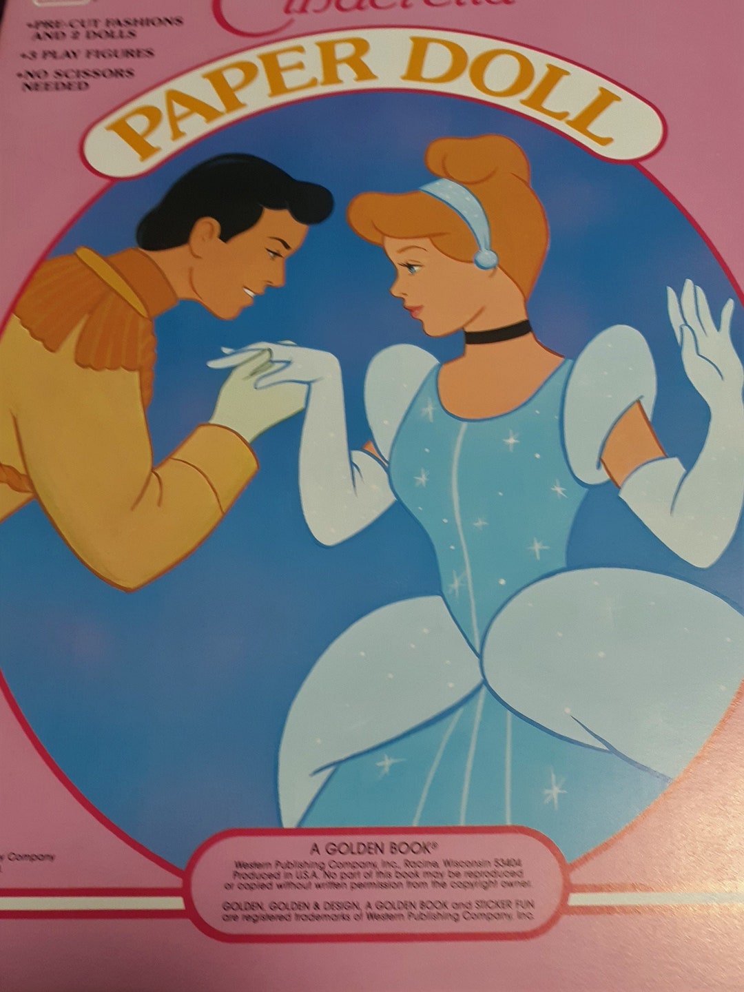 Cinderella Paper Doll Golden Book - Etsy UK