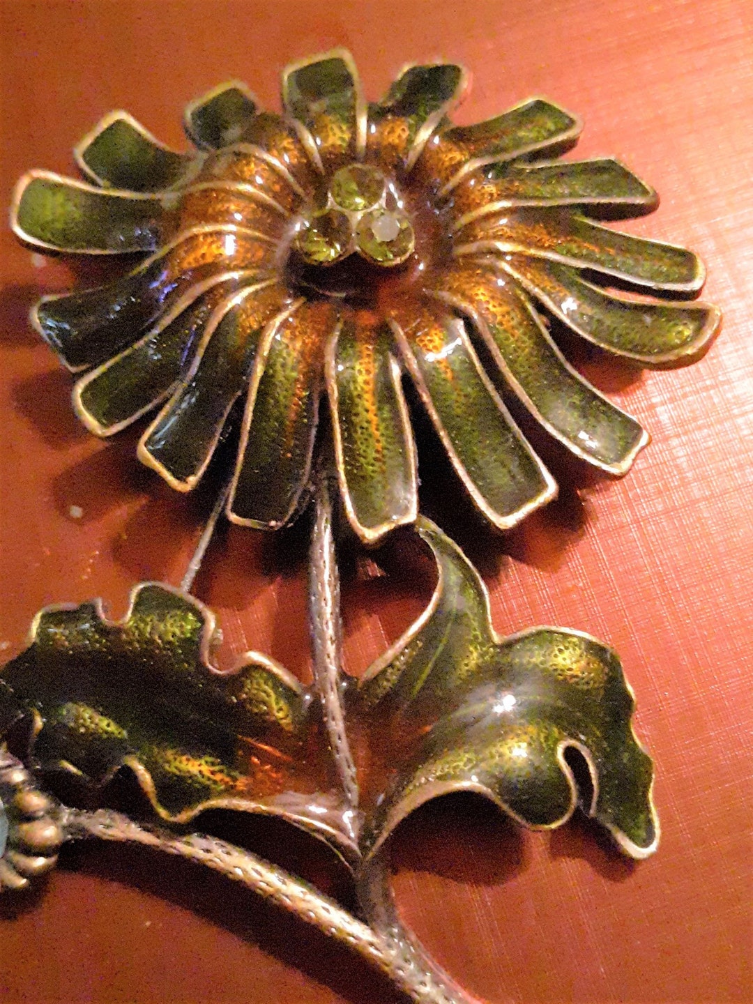 Brooch Enamel Flower - Etsy Canada