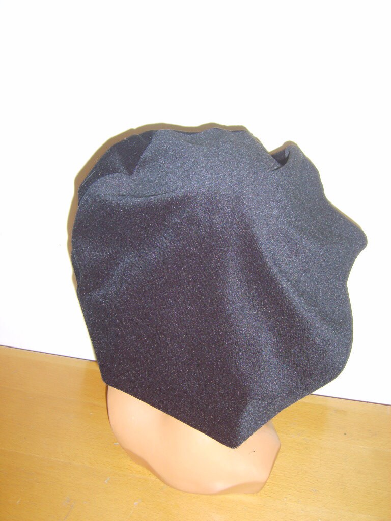 Black Velour Medieval HAT BERET Tudor Renaissance Artist Fancy Dress ...