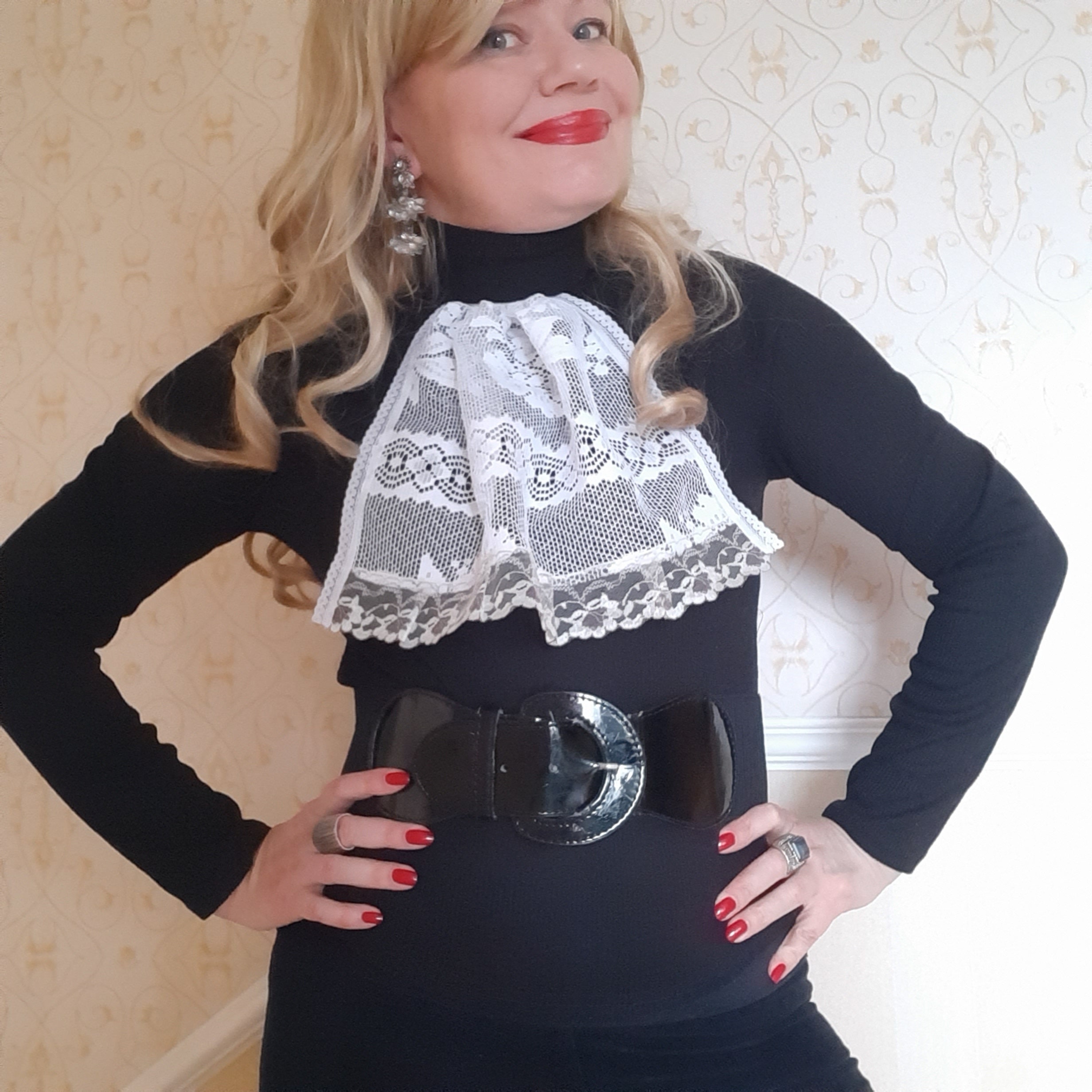 White Lace Jabot Victorian Georgian Regency Collar Cravat - Etsy