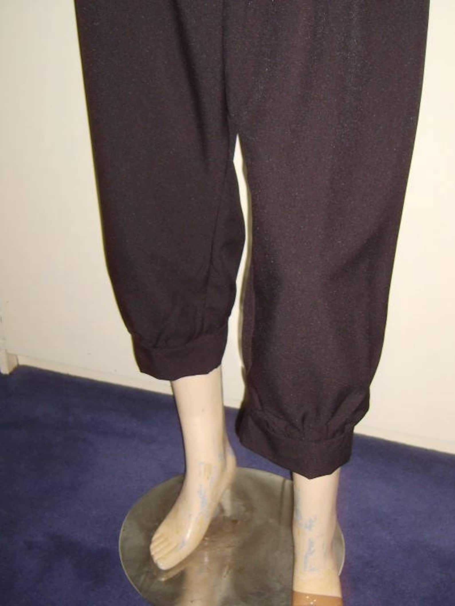 Mens Black Breeches Poor Tudor Peasant Victorian Period Fancy Dress ...