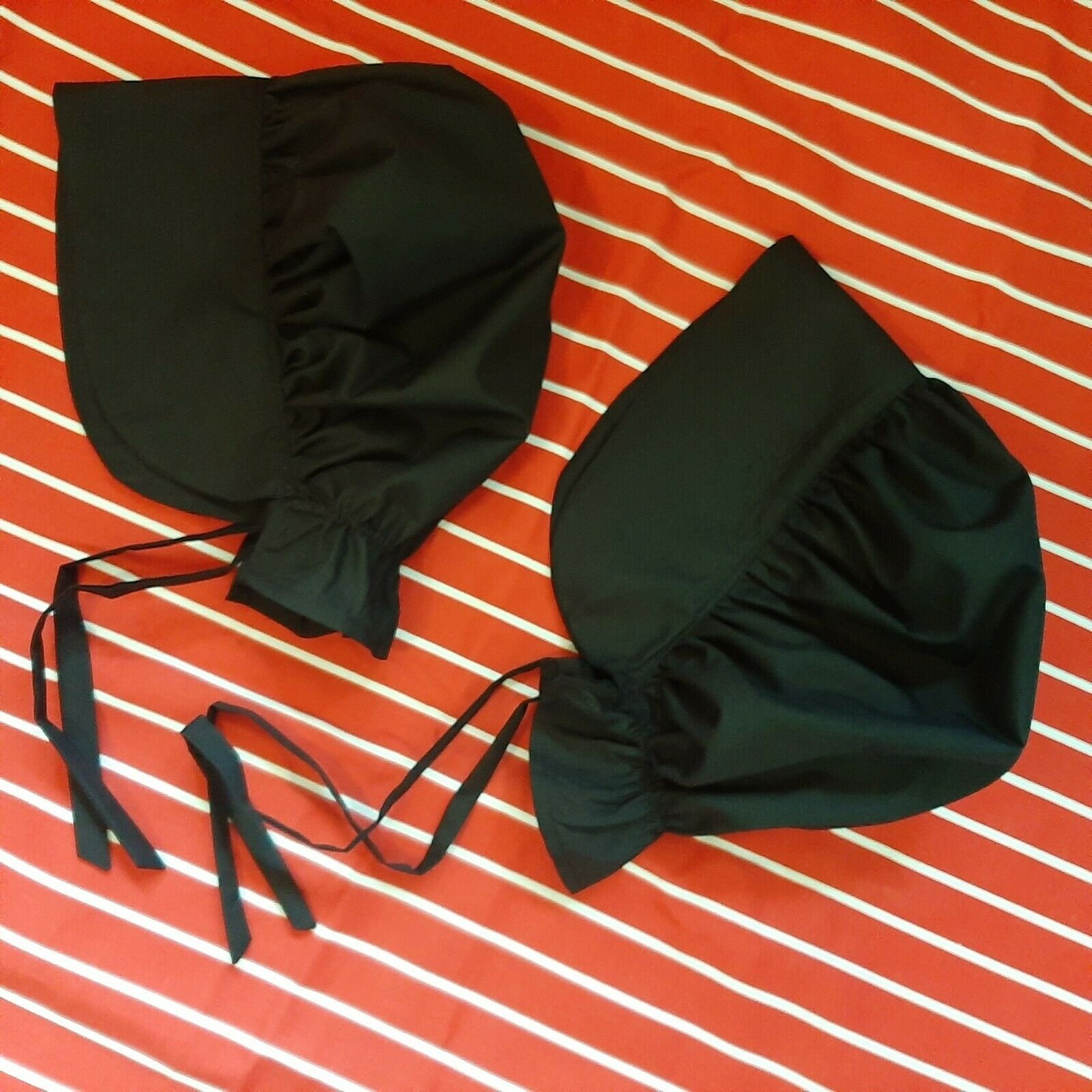 Ladies Black Cotton Bonnet Coif Tudor Hat Cap Peasant | Etsy