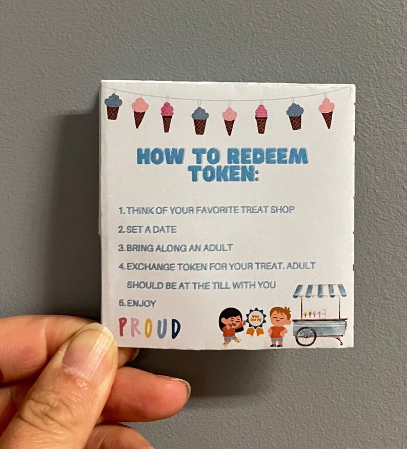 Birch Wood Ice Cream Token: Kids Reward, Birthday Gift - Etsy