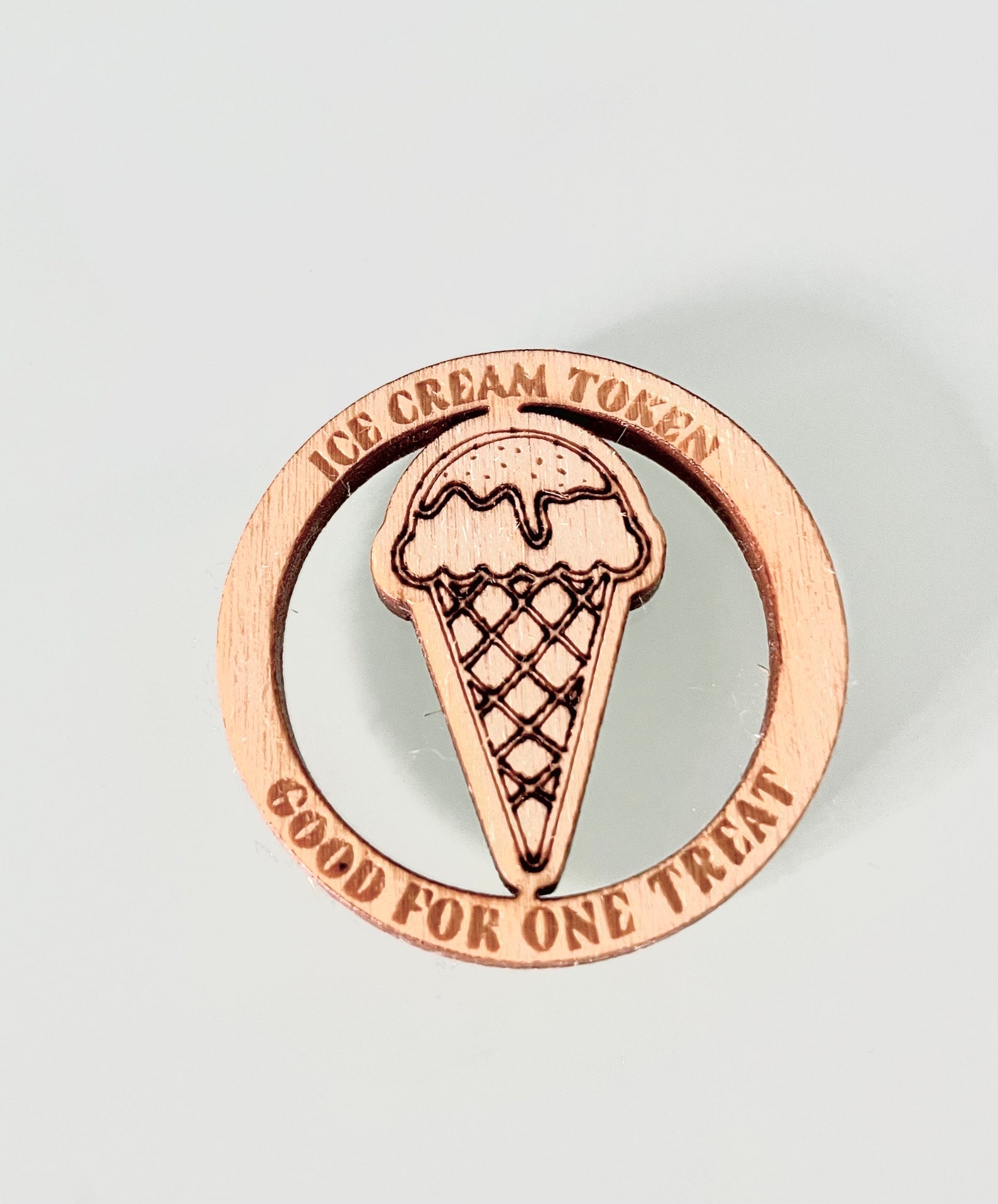 Birch Wood Ice Cream Token: Kids Reward, Birthday Gift - Etsy