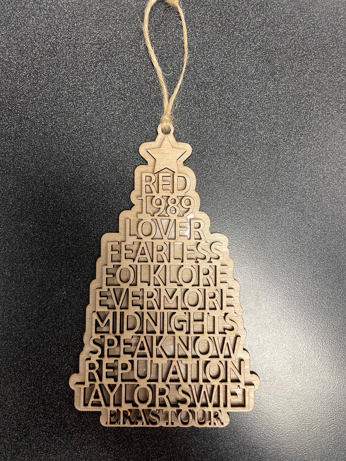 Handmade "eras" Tour Christmas Ornament: Wood Tree, Swiftie Gift - Etsy