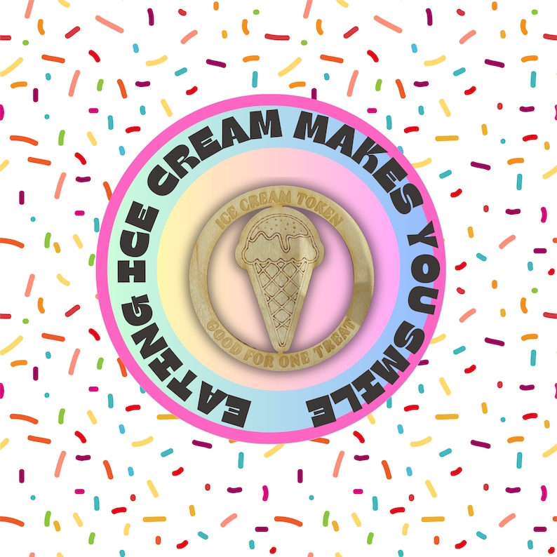 Birch Wood Ice Cream Token: Kids Reward, Birthday Gift - Etsy