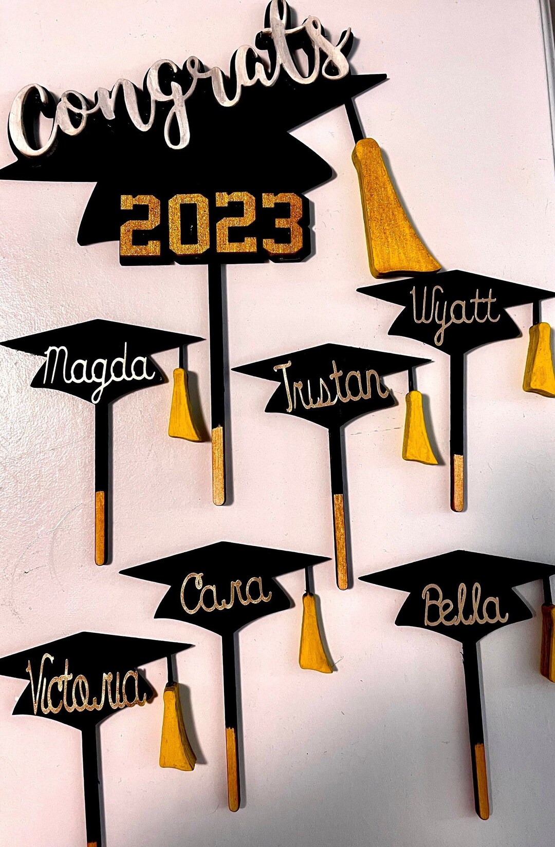 Graduation Cake Topper and 6 Cupcake Topper Package, 2023 Graduation ...