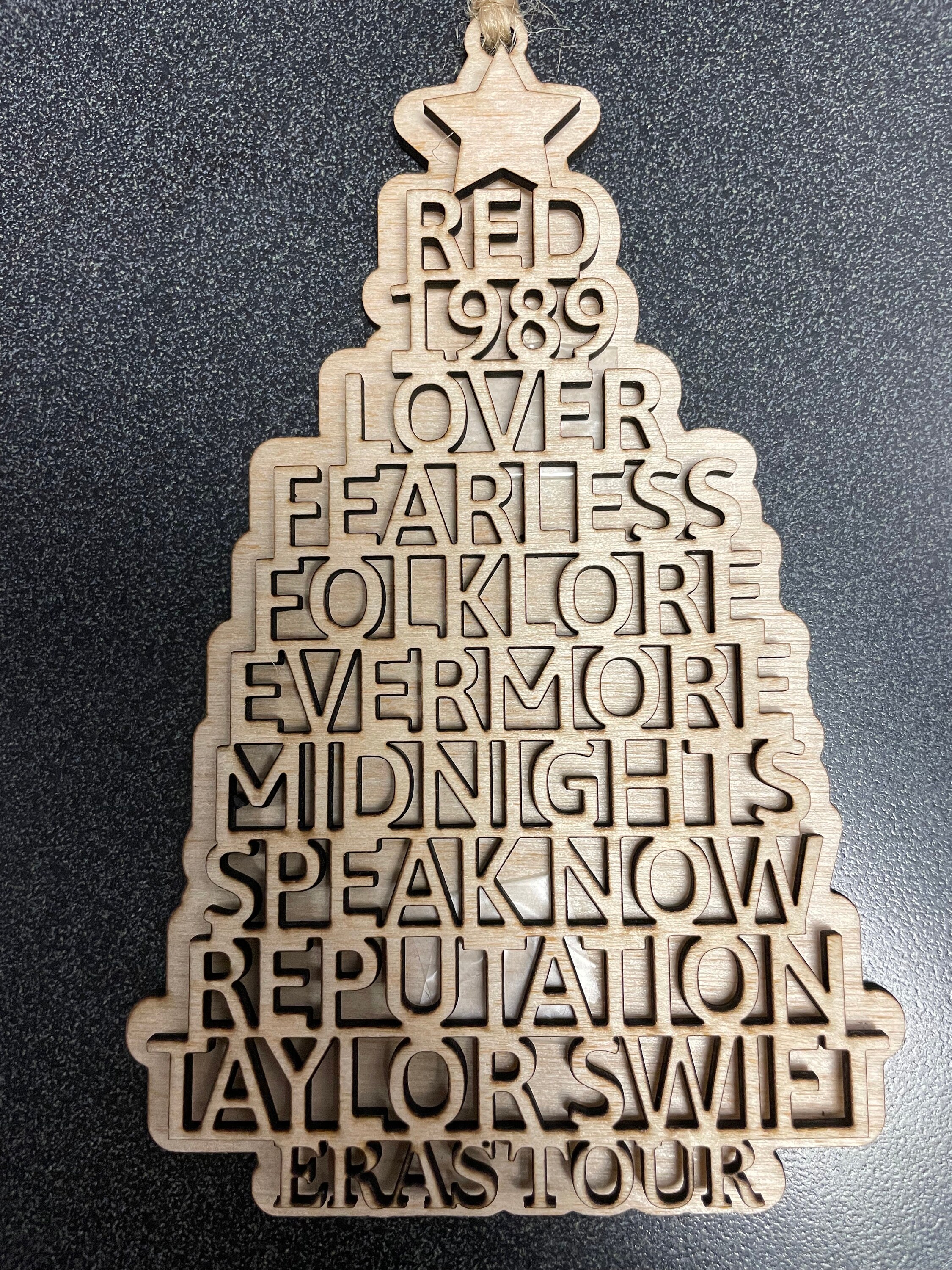 Handmade "eras" Tour Christmas Ornament: Wood Tree, Swiftie Gift - Etsy