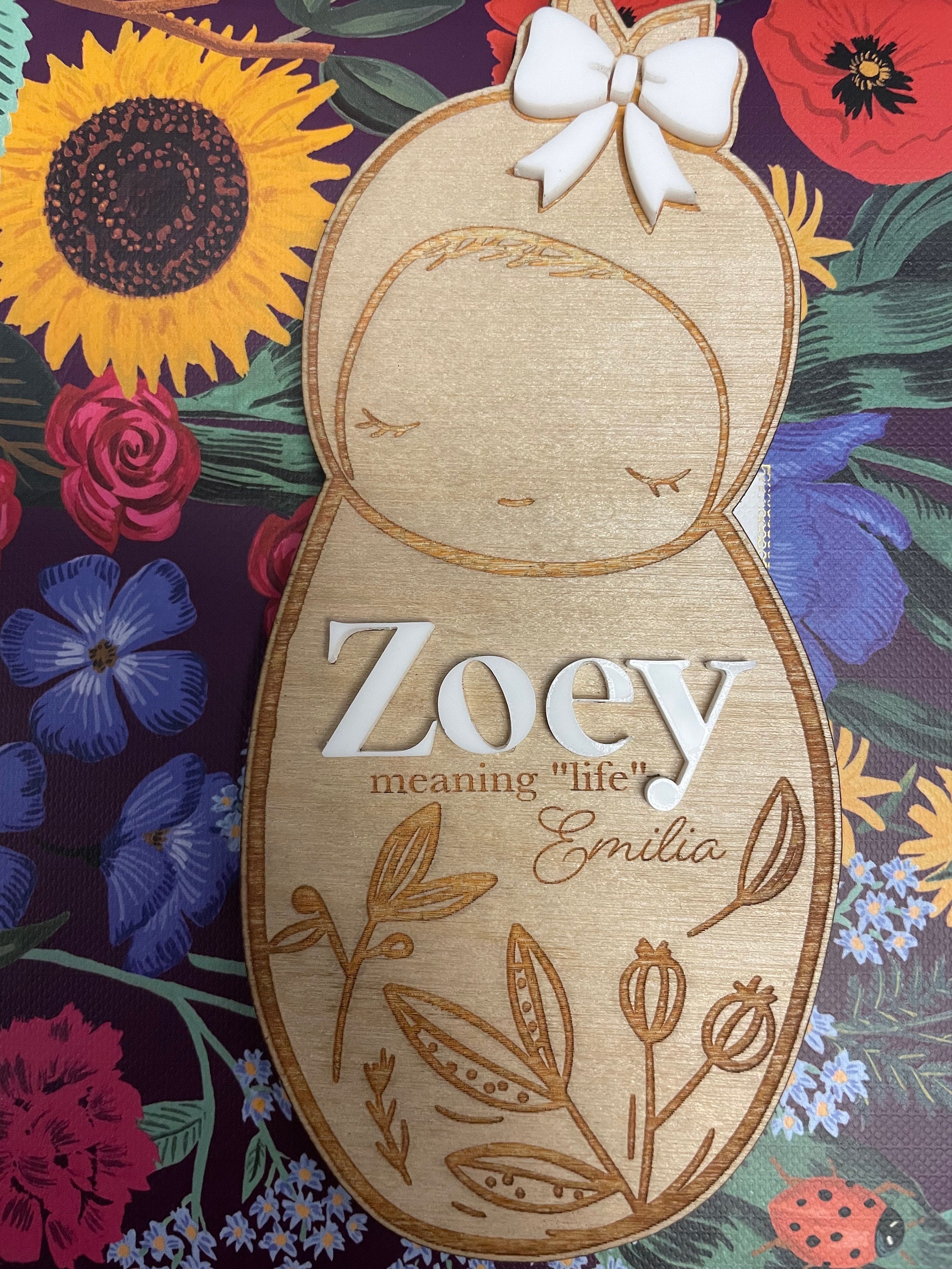 Baby Announcement Sign for Hospital, Newborn Sign, Birth Announcement ...