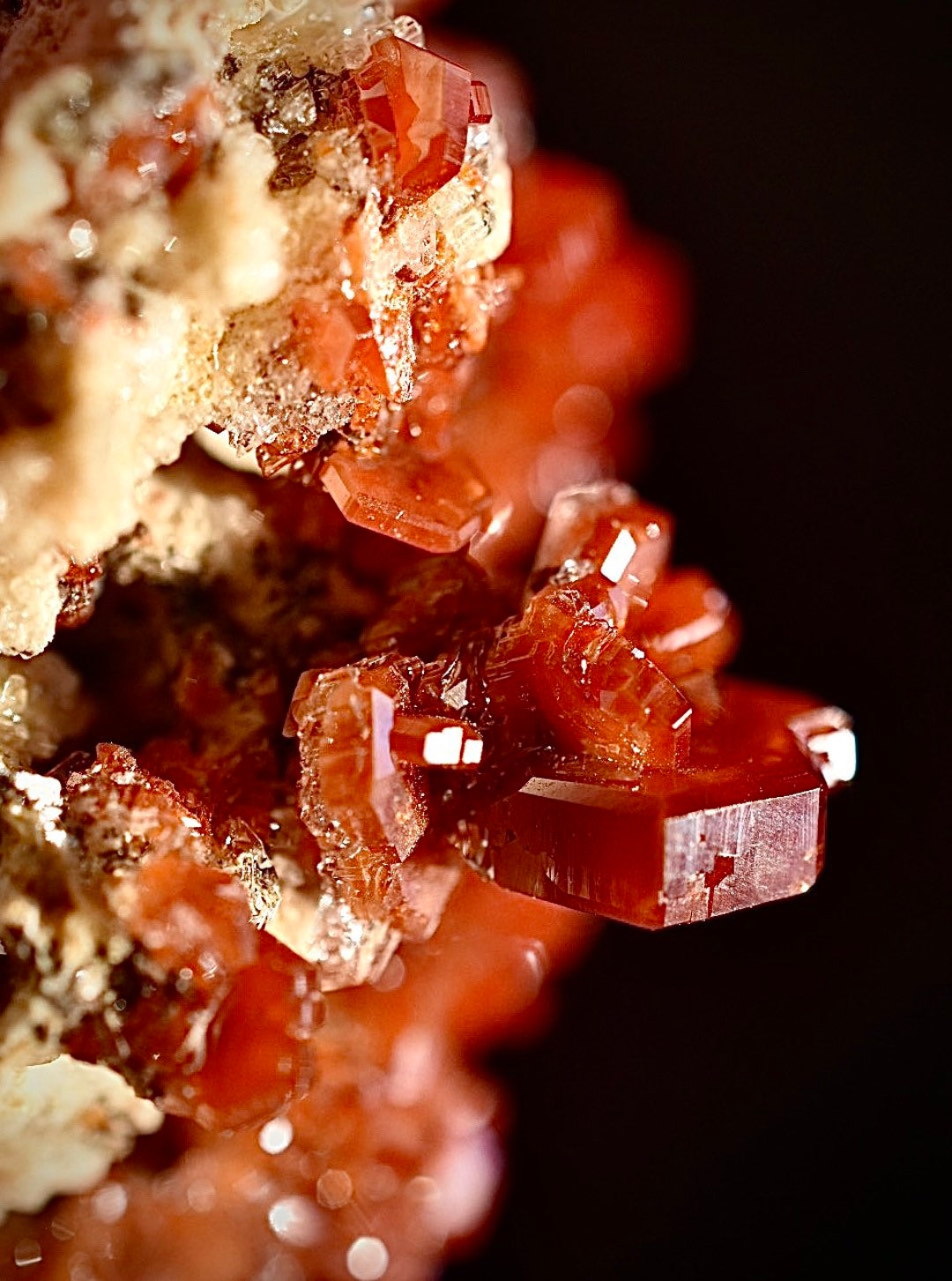 Rare Vanadinite With Calcite Crystal Specimen - Etsy