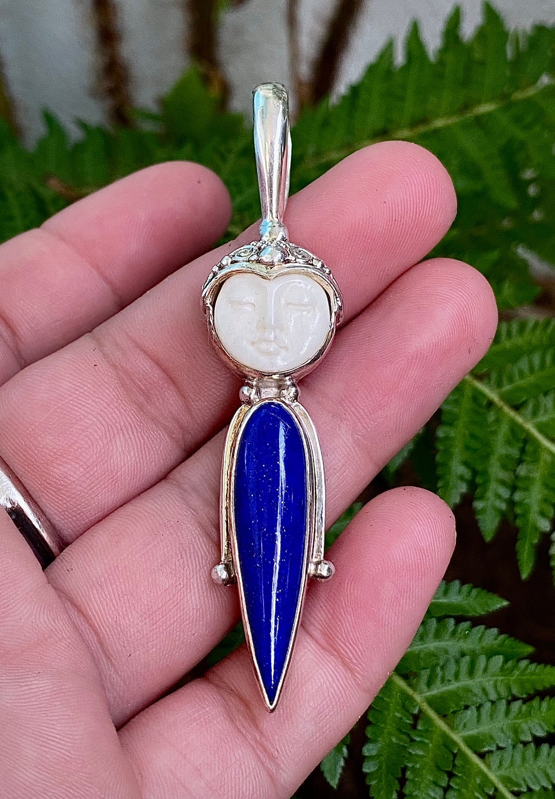 Moon With Lapis Lazuli by Sajen - Etsy