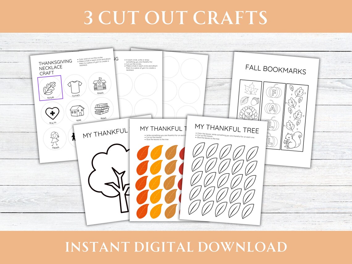 Fall Gratitude Activity Packet, Printable Thanksgiving Activity Pack ...
