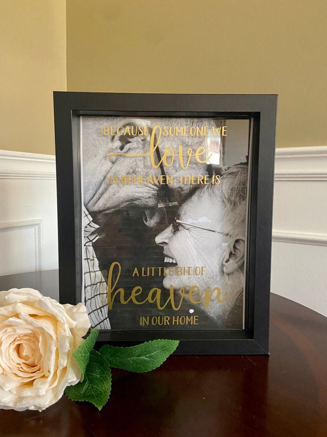 Memorial Shadow Box Frame 9" X 11"; Because Someone We Love is in ...