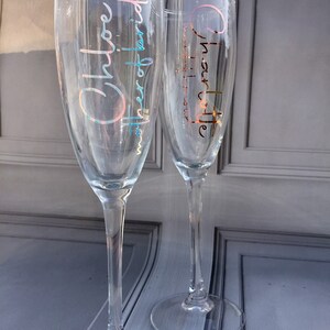Champagne Flute Decals Glass Decal Wedding Decals Name - Etsy UK