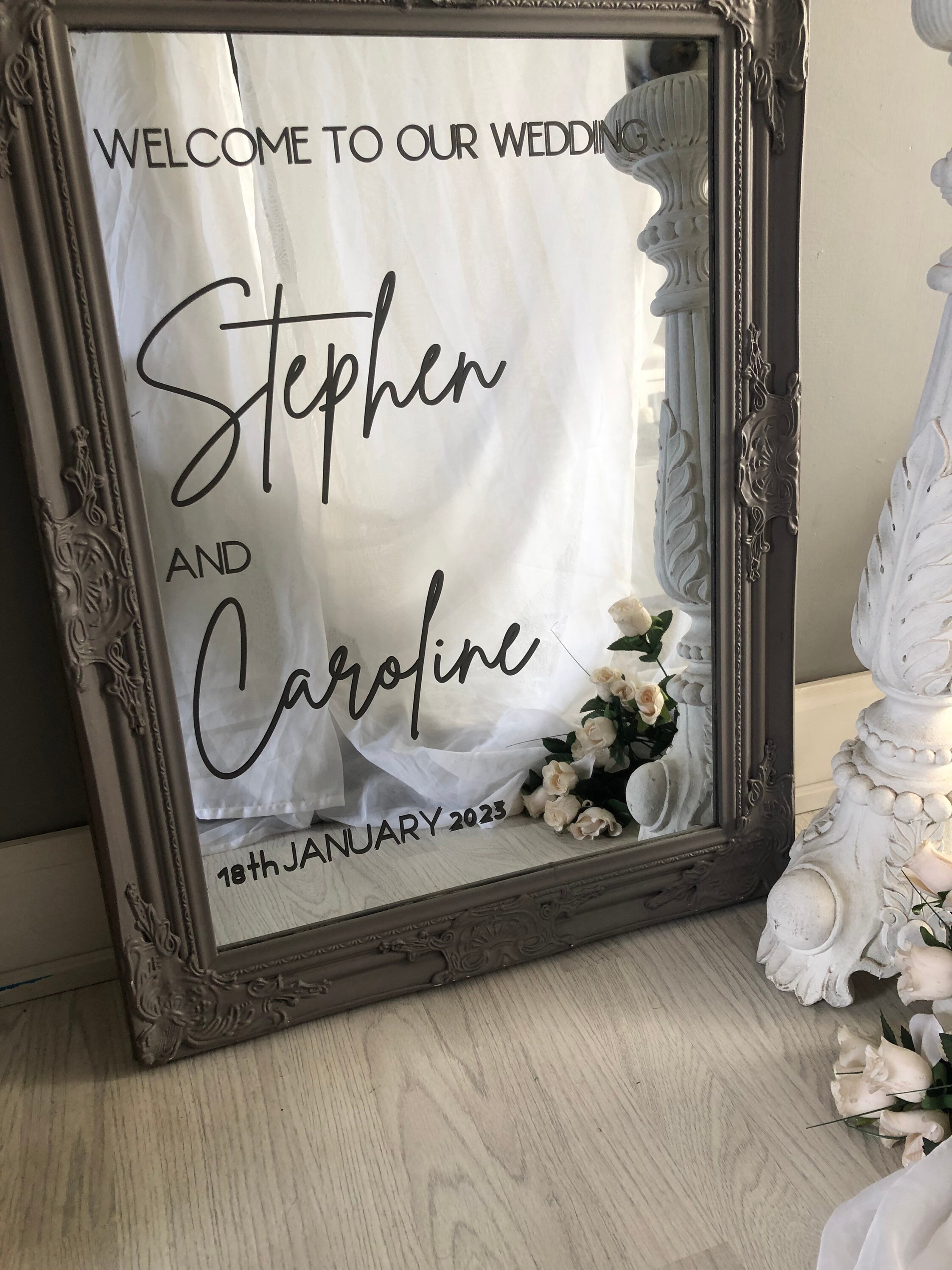 Welcome Wedding Sign Decals A1 Size Personalised Vinyl Decals - Etsy UK