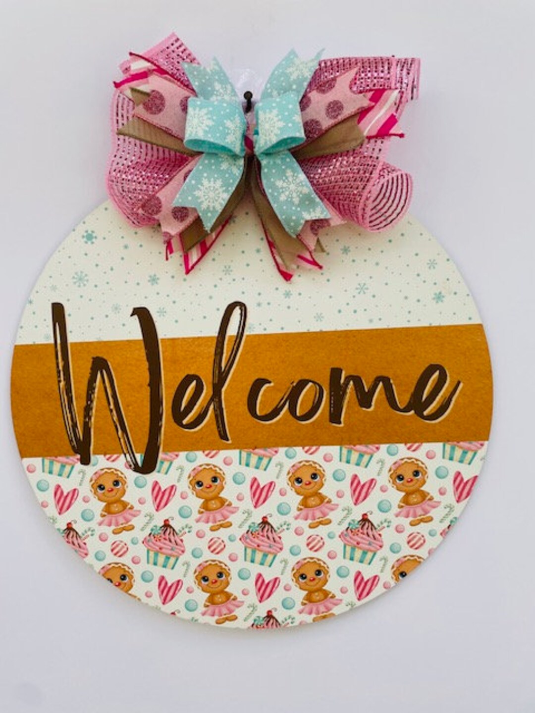 Welcome Gingerbread Sign, Gingerbread Door Decor, Gingerbread Wall ...