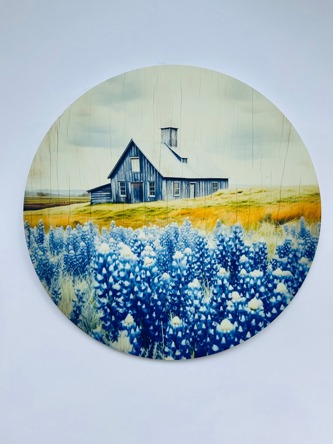Bluebonnet Decor, Blue Floral Wall Sign, Rustic Home Decor, Front Door ...