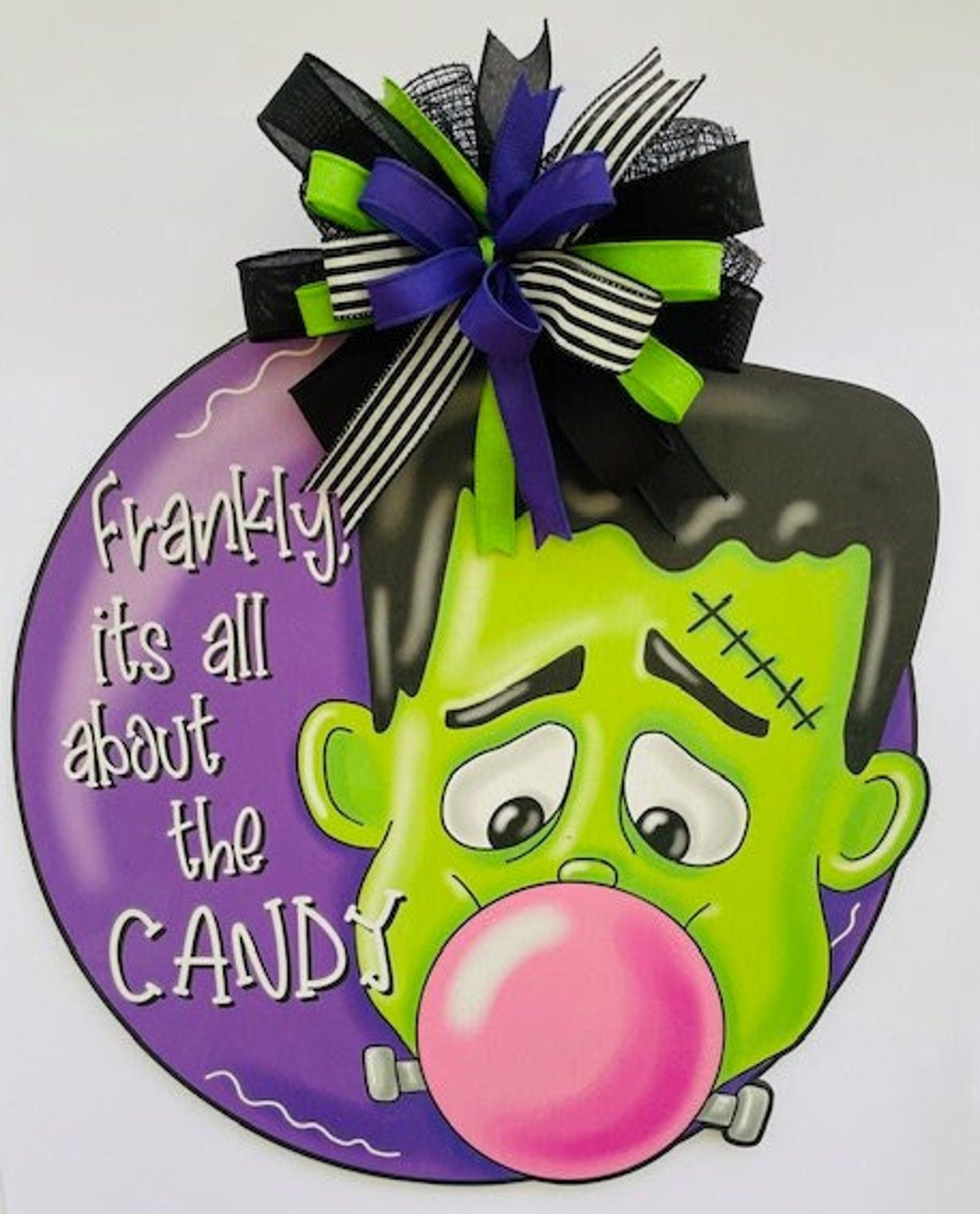 Frankenstein Sign, Halloween Wreath, Whimsical Halloween, Fun Halloween ...