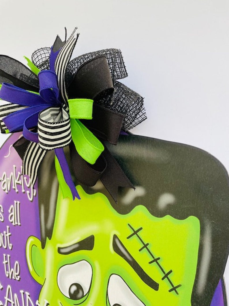 Frankenstein Sign, Halloween Wreath, Whimsical Halloween, Fun Halloween ...