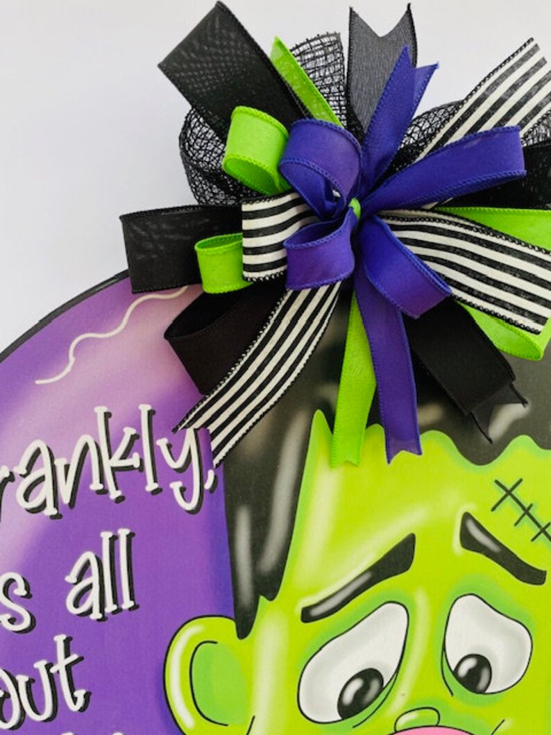 Frankenstein Sign, Halloween Wreath, Whimsical Halloween, Fun Halloween ...