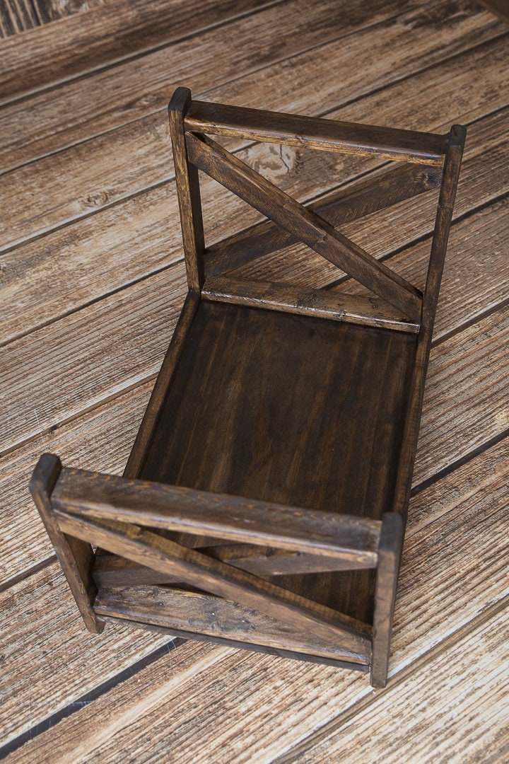 Vintage Handmade Wooden Baby Bed Newborn Crib Prop Photography Prop ...